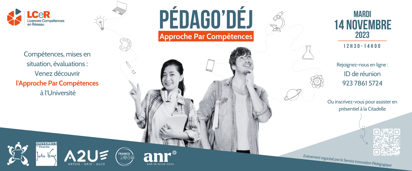 Tuile : Approche par compétences | Pédago'Déj 2023/2024 | MOODLE UPJV